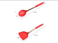 China 11pcs Silicone Kitchen Utensil Sets , Red Silicone Cooking Utensils ODM Available for sale