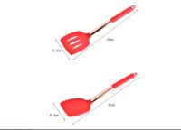 China 11pcs Silicone Kitchen Utensil Sets , Red Silicone Cooking Utensils ODM Available for sale