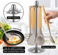 China Fda Approved Silicone Cooking Utensils Kitchen Utensil Set Multifunction for sale