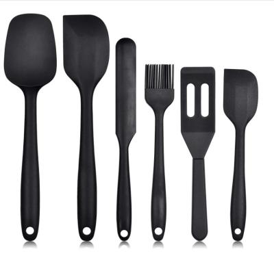 China 6 Piece Silicone Kitchen Utensil Set Heat Resistant 240C Nonstick Spatula for sale