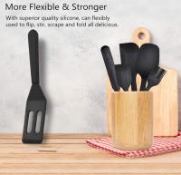 China 6 Piece Silicone Kitchen Utensil Set Heat Resistant 240C Nonstick Spatula for sale
