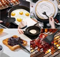 China 6 Piece Silicone Kitchen Utensil Set Heat Resistant 240C Nonstick Spatula for sale