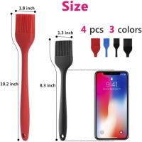 China FDA Long Handle Silicone Basting Brush , OEM Silicone Bbq Basting Brush for sale