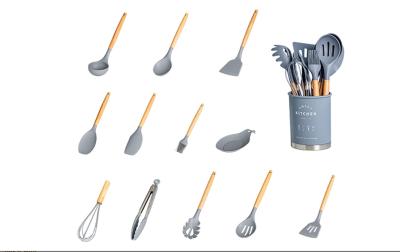 China Leadfree Silicone Kitchen Set Utensils , Heatproof Silicone Turner Spatula Set for sale