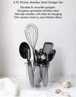 China 6 Pc Essentials Stainless Steel Kitchen Gadget Set Black Gun Metal for sale
