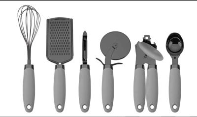 China 6 Pc Essentials Stainless Steel Kitchen Gadget Set Black Gun Metal for sale