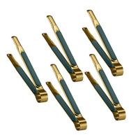 China 5 Piece Stainless Steel Kitchen Utensil Set with Anti Scalding Handle 9 Inch Tongs for sale