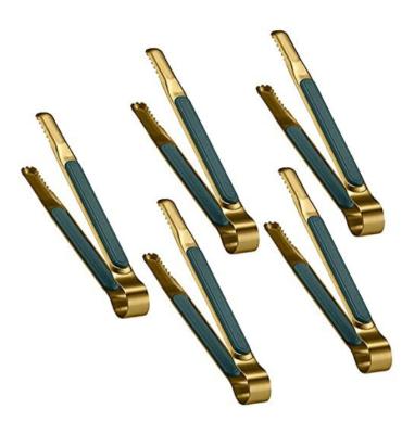 China 5 Piece Stainless Steel Kitchen Utensil Set with Anti Scalding Handle 9 Inch Tongs for sale