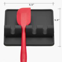 China Heat Resistant Silicone Spoon Rest 6x6 Inch LFGB Approved For Kitchen Counter for sale