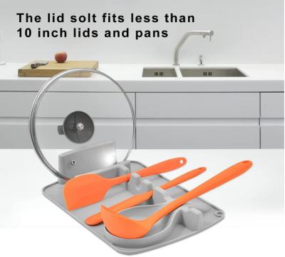 China 3 in 1 Silicone Spoon Rest Holder Heat Resistant 428F Kitchen Utensil Organizer for sale