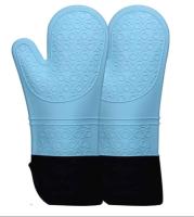 China Quilted Liner Oven Mitts 14.7 Inch Silicone Pot Holder Heat Resistant 450°F BPA Free for sale