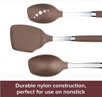 China BPA Free Nylon Kitchen Utensil Set 6 Piece Heat Resistant 450F Bronze Brown for sale