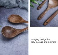China Monolithic Non Toxic Wooden Cooking Utensils Walnut CU Certified for sale