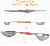 China Stainless Steel Measuring Spoon Set 7 Piece Double Sided Magnetic with Leveler for sale