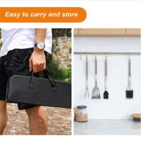 China FDA Approved 20pcs Stainless Steel BBQ Grill Tool Set Camping Utensils Kit with Carrying Case for sale