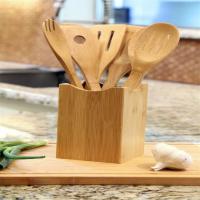 China Nonstick Bamboo Wooden Kitchen Utensil Set Biodegradable ODM Availabl for sale