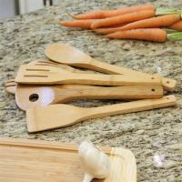 China Nonstick Bamboo Wooden Kitchen Utensil Set Biodegradable ODM Availabl for sale