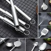 China Multiapplication Stainless Steel Kitchen Utensil Set With Holder Rustresistant for sale