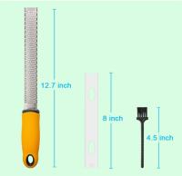 China Stainless Steel Zester Grater 2 Pack Non Slip Kitchen Gadget for Lemon Cheese Ginger for sale