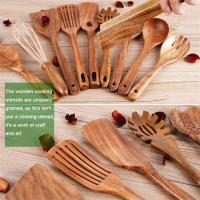 China Scratchfree Teak Wood Cooking Utensils , Rustproof Non Stick Kitchen Tools for sale