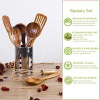 China Scratchfree Teak Wood Cooking Utensils , Rustproof Non Stick Kitchen Tools for sale