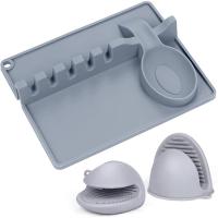 China 2 In 1 Silicone Utensil Rest Multifunctional Dishwasher Friendly for sale