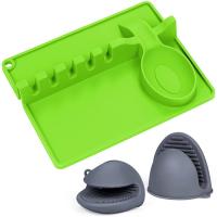 China 2 In 1 Silicone Utensil Rest Multifunctional Dishwasher Friendly for sale