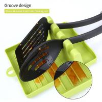 China Nonslip Silicone Spoon Rest , Rustfree Spoon Spatula Holder Antiskid for sale