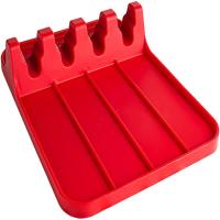 China Food Grade Silicone Utensil Rest Heat Resistant Spoon Holder 446°F Nonporous Kitchen Stove Top for sale