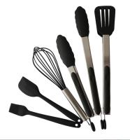 China 6pcs Kitchen Utensil Set Premium Silicone BPA Free Non-Stick Stainless Steel 304 for sale