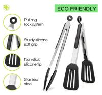 China 6pcs Kitchen Utensil Set Premium Silicone BPA Free Non-Stick Stainless Steel 304 for sale