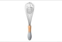 China Stainless Steel Manual Egg Beater Whisk 25cm Anti Scald Non Slip Kitchen Utensil for sale