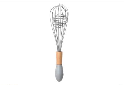 China Stainless Steel Manual Egg Beater Whisk 25cm Anti Scald Non Slip Kitchen Utensil for sale