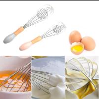 China Stainless Steel Manual Egg Beater Whisk 25cm Anti Scald Non Slip Kitchen Utensil for sale