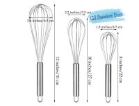 China Balloon Wire Stainless Steel Egg Whisk FDA Approved Nonrust for sale