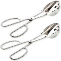 China 10 Inch Polished Stainless Steel Salad Tongs Eco Friendly Non Toxic for Kitchen BBQ for sale