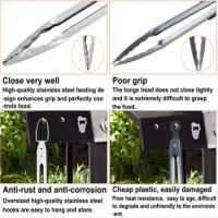 China 14.4 Inch Locking Kitchen Tongs Stainless Steel Silicone Comfort Grip BBQ Food Tongs Set of 2 for sale