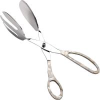 China 11.5 Inch Heavy Duty Stainless Steel Kitchen Tongs Matte Polish Salad Serving Tongs for sale