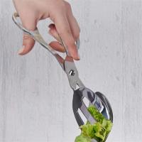 China 11.5 Inch Heavy Duty Stainless Steel Kitchen Tongs Matte Polish Salad Serving Tongs for sale