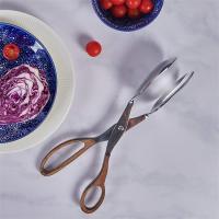 China 11.5 Inch Heavy Duty Stainless Steel Kitchen Tongs Matte Polish Salad Serving Tongs for sale