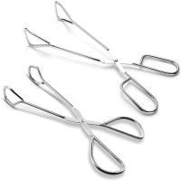 China 9.45 Inch Stainless Steel Kitchen Tongs 430 Food Grade Heat Resistant Cooking Serving for sale