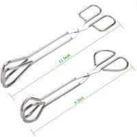 China 9.45 Inch Stainless Steel Kitchen Tongs 430 Food Grade Heat Resistant Cooking Serving for sale