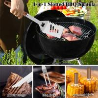 China FDA Heavy Duty BBQ Tools Gift Set 18 Piece Extra Thick Stainless Steel Grill Utensils for sale