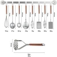 China 304 Stainless Steel Cooking Utensil Set 12 Piece Kitchen Gadgets Cookware Set for sale