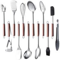 China 304 Stainless Steel Cooking Utensil Set 12 Piece Kitchen Gadgets Cookware Set for sale