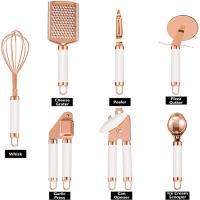 China Kitchen Gadget Set Copper Coated Stainless Steel Utensils For Camping for sale