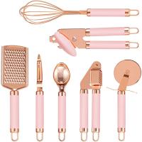 China Kitchen Gadget Set Copper Coated Stainless Steel Utensils For Camping for sale