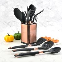 China Non - Stick Silicone Kitchen Utensil Sets 13 Pieces Cooking Shovel Spoon for sale
