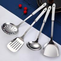 China 6 Pieces Stainless Steel Kitchen Utensil Sets Luxury Marble Handle Custom Logo for sale