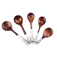 China FDA Wooden Cooking Shovel Set 6 Piece Non Stick Pan Safe Kitchen Utensils Eco Friendly for sale